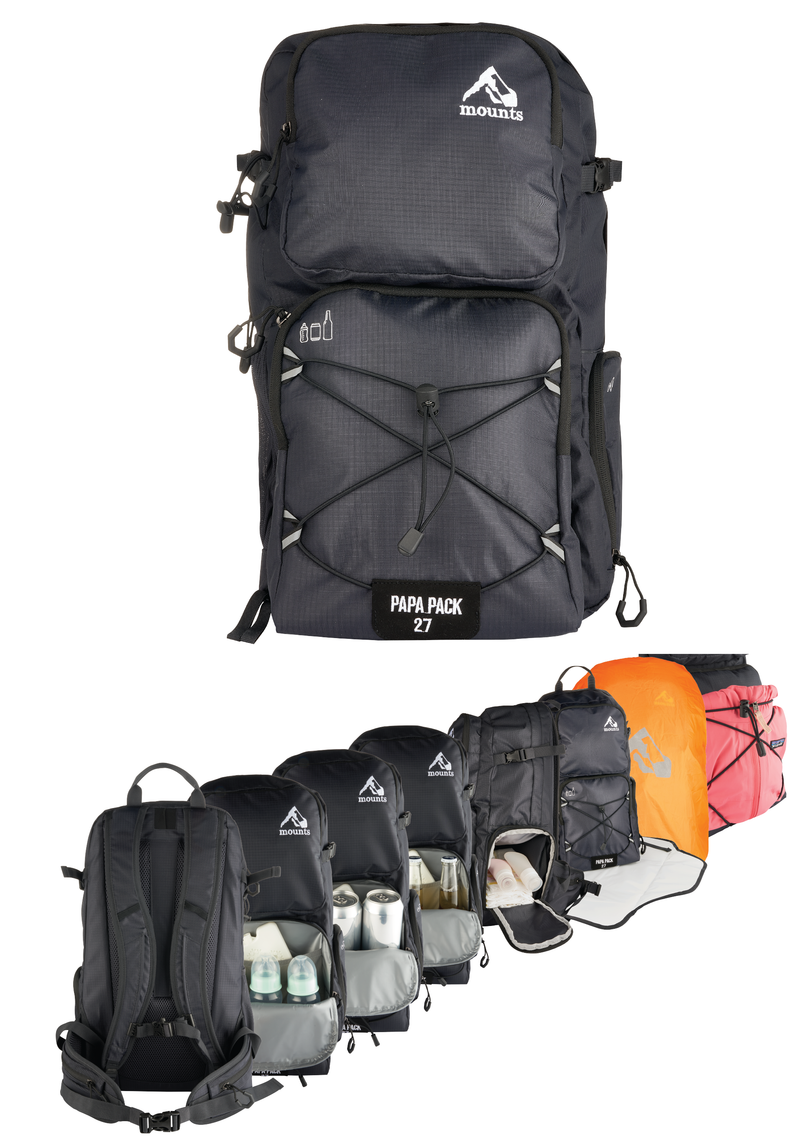 Mounts - Papa Pack - Diaper Backpack with Adventure Features – Mounts ...